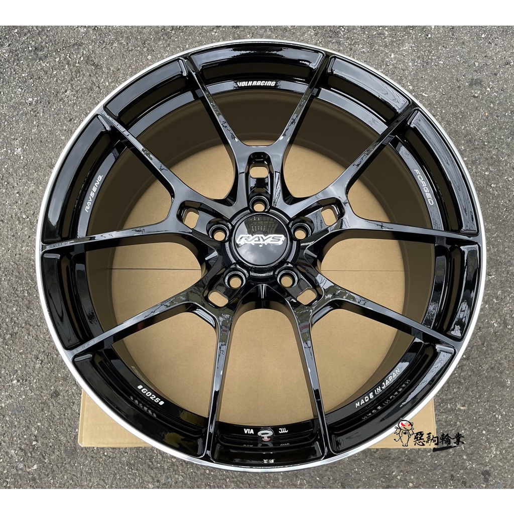 全新鋁圈 正日本原裝 Rays G025 鍛造 輕量化 19吋 5孔114.3 5孔108 5孔112 訂製色 亮黑車邊 | 蝦皮購物