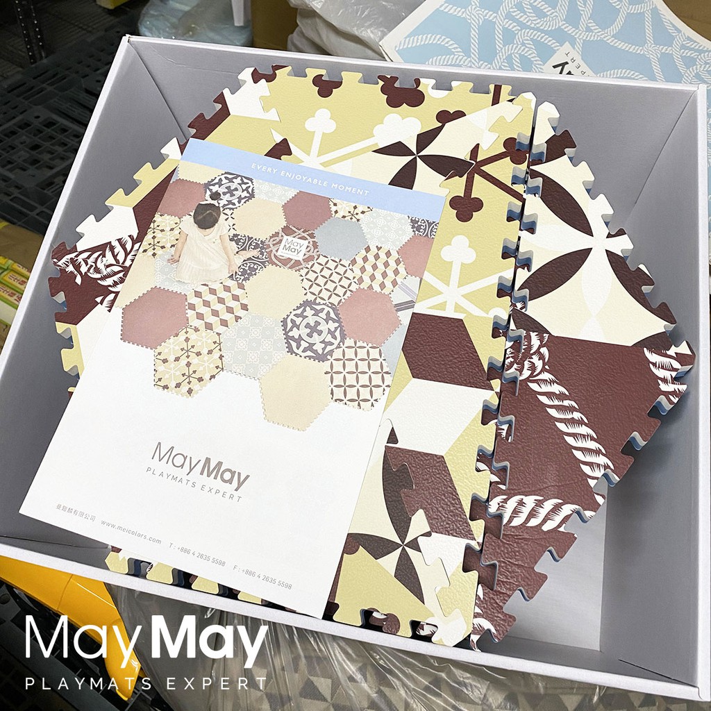 地墊~~ MAY MAY Hexagon 北歐風六角花磚(紅藍款) | 蝦皮購物