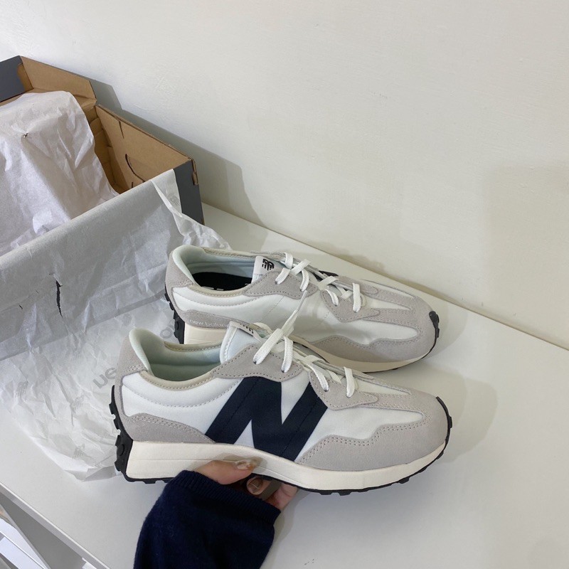 New Balance 327 海鹽 黑白 四孔GS327FE | 蝦皮購物