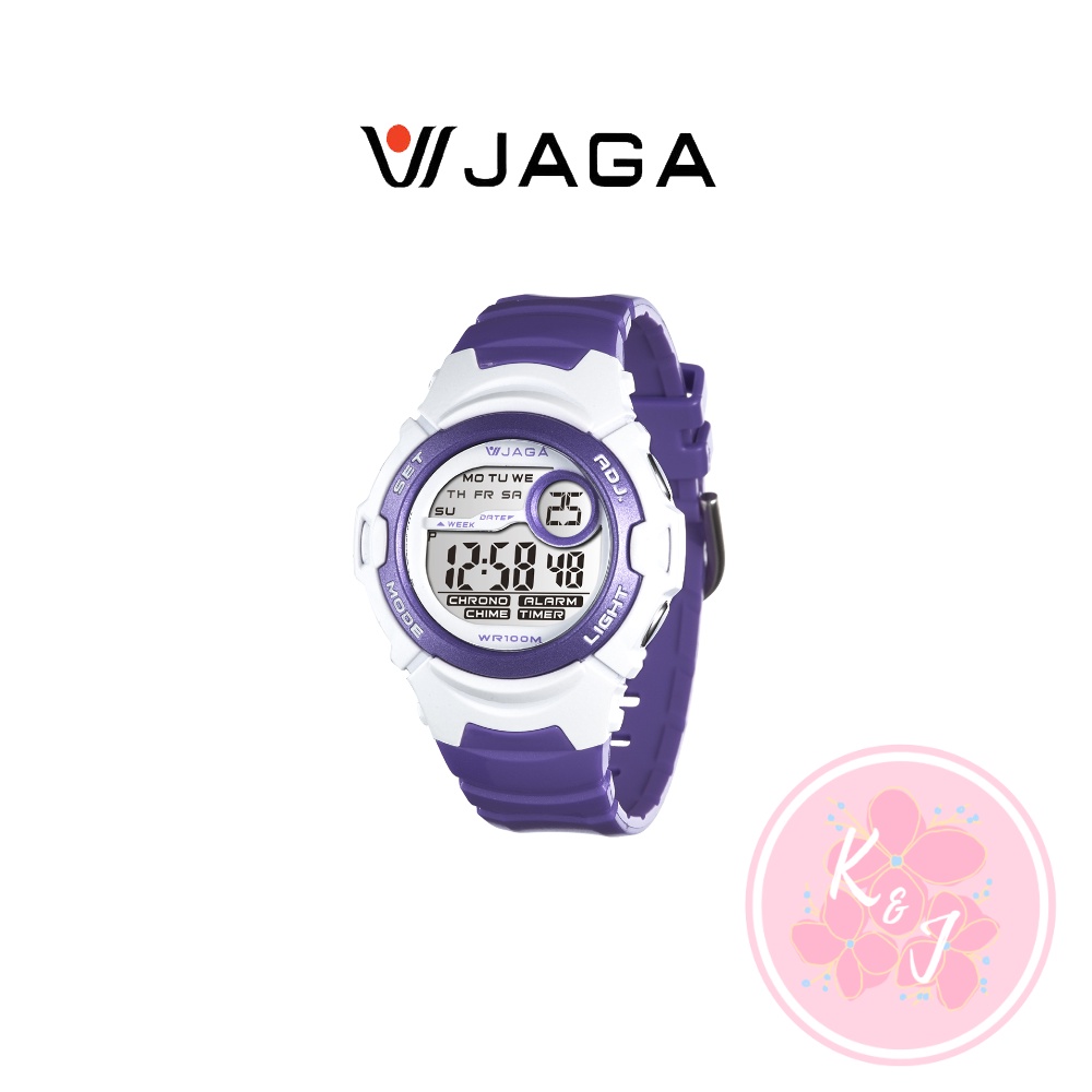 【JAGA捷卡】冷光電子錶 Digital Watch K&J SHOP 台灣廠商 學生錶 游泳錶 防水錶 M876B | 蝦皮購物