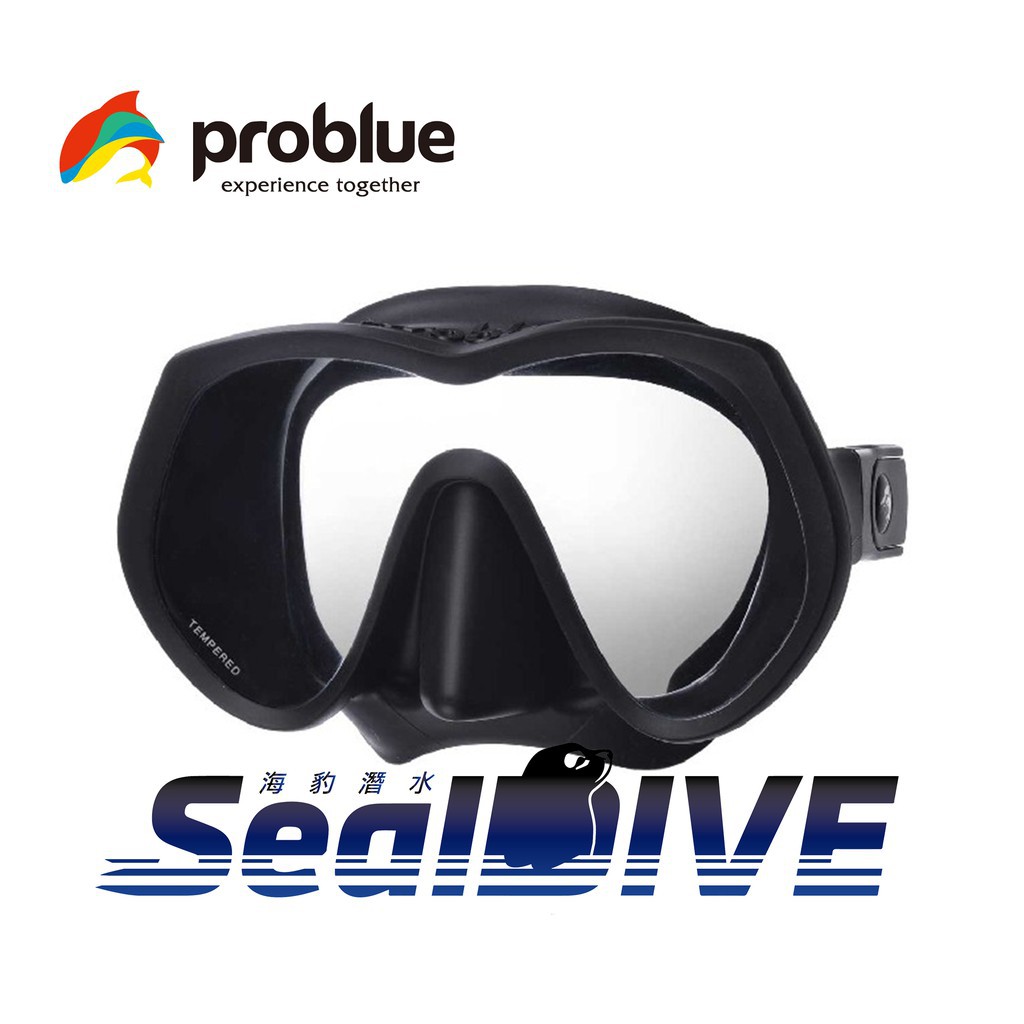 【海豹潛水】PROBLUE MS-A137B 自由潛水黑色單眼面鏡 面鏡 自由潛水面鏡 潛水面鏡 | 蝦皮購物