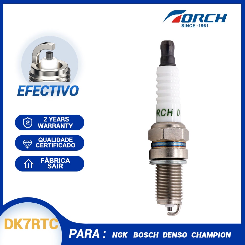 DENSO 原裝中國火花塞 TORCH DK7RTC 替換為 Autolite 4164 用於 0242135515 輕 | 蝦皮購物