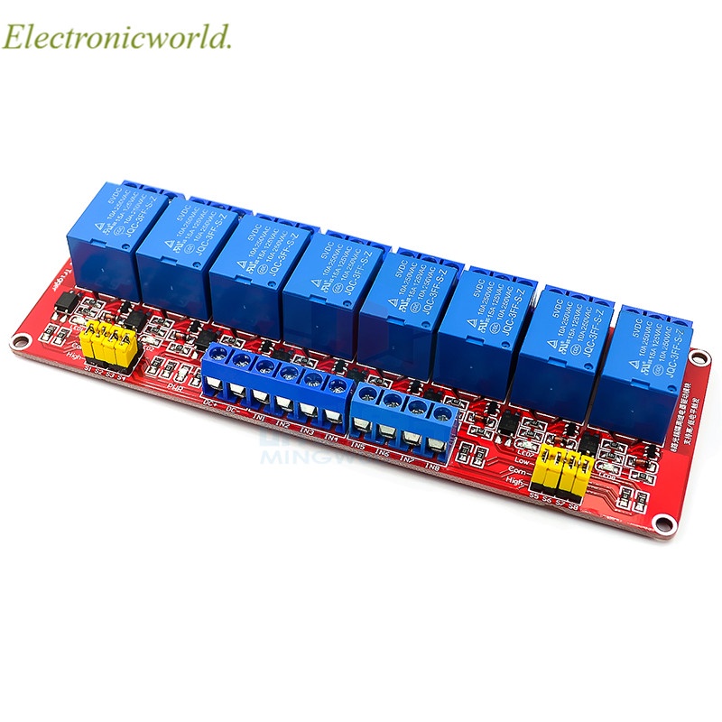 帶光耦合器的 1 2 4 8 通道 5v 12v 繼電器模塊板屏蔽支持 Arduino 的高低電平觸發 蝦皮購物