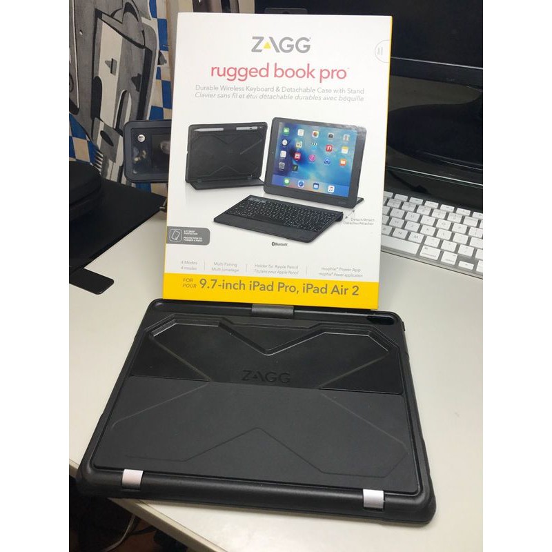 軍規專業款!美國原裝ZAGG Rugged Book PRO鍵盤+保護套,iPad Air 2 Pro 9.7變成小筆電 | 蝦皮購物
