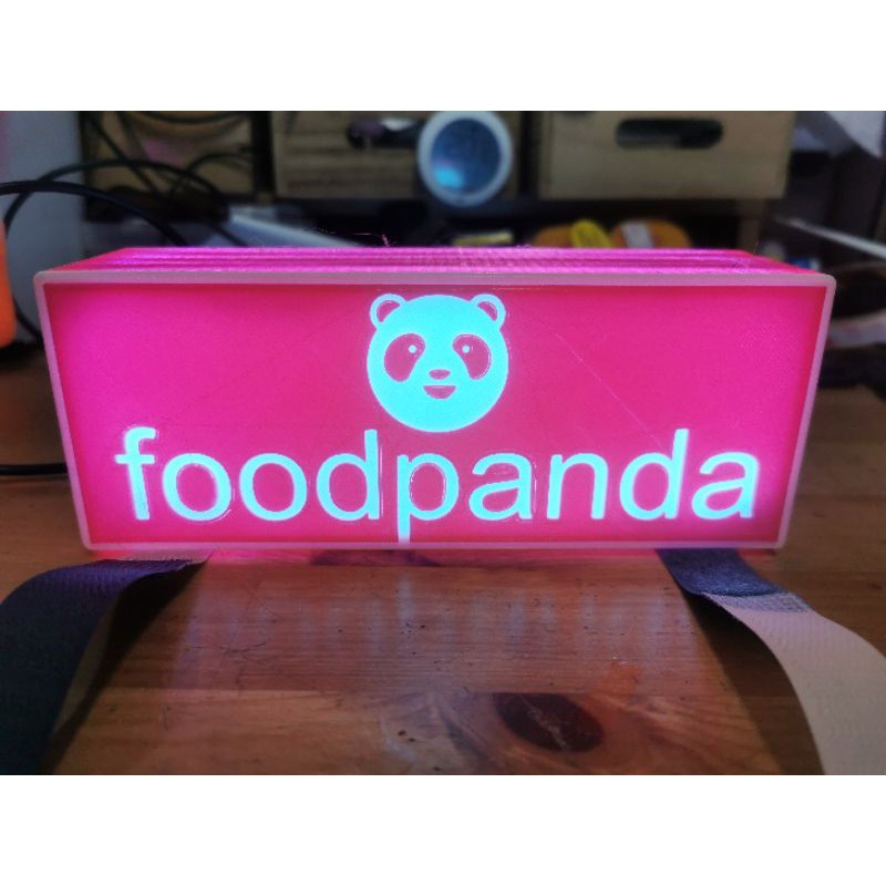 [原創] 熊貓燈 foodpanda USB外送燈箱 RGB變色 可閃爍 可遙控 | 蝦皮購物