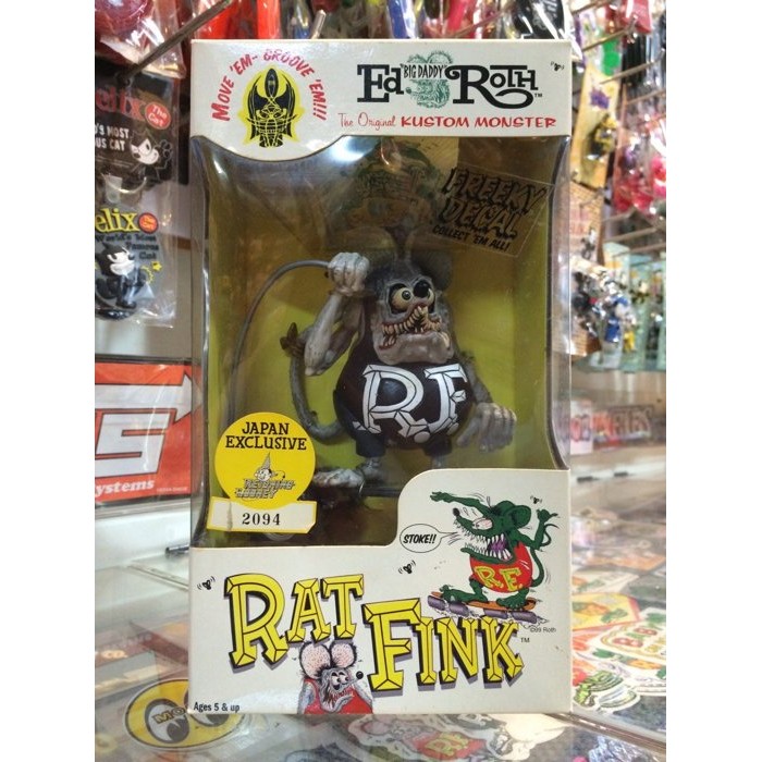 絕版老品 RAT FINK RF全可動滑板鼠 (灰黑款) | 蝦皮購物