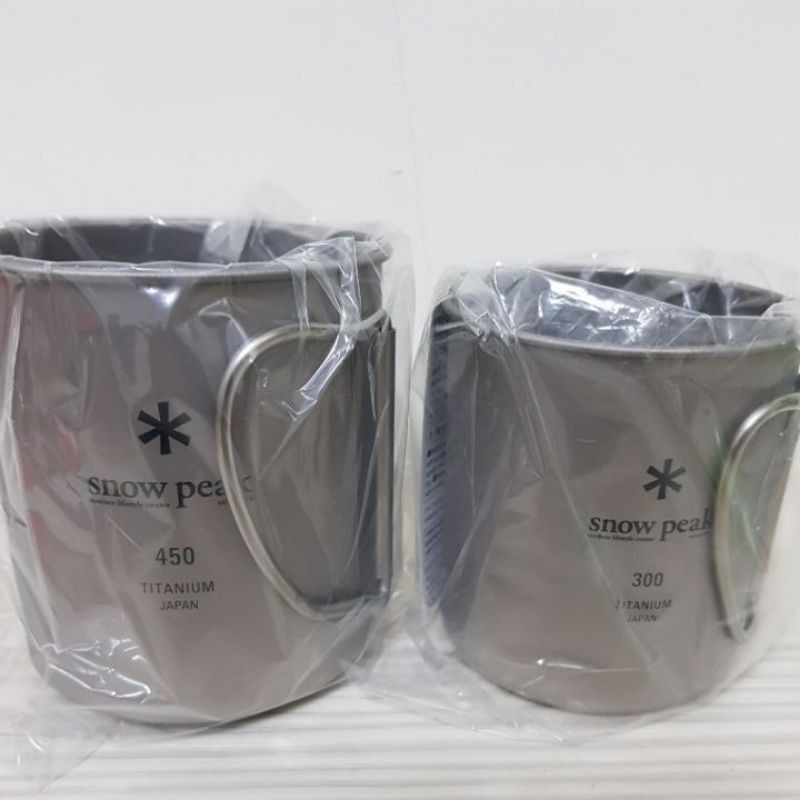 《公司貨現貨》snow peak 鈦金屬單層杯MG-142 300ml+MG-143 450ml 鈦金屬單層杯 | 蝦皮購物