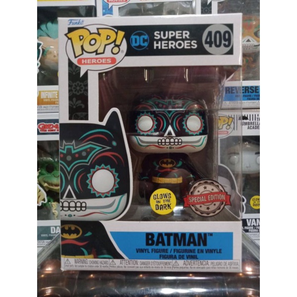 FUNKO POP 正版 409 蝙蝠俠 亡靈節 夜光版 DC 英雄 系列 | 蝦皮購物