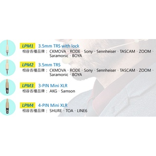 『視界』台灣出貨！公司貨！CKMOVA LPM系列專業耳掛式電容麥克風(4種接頭) 3.5mm TRS/Mini XLR | 蝦皮購物