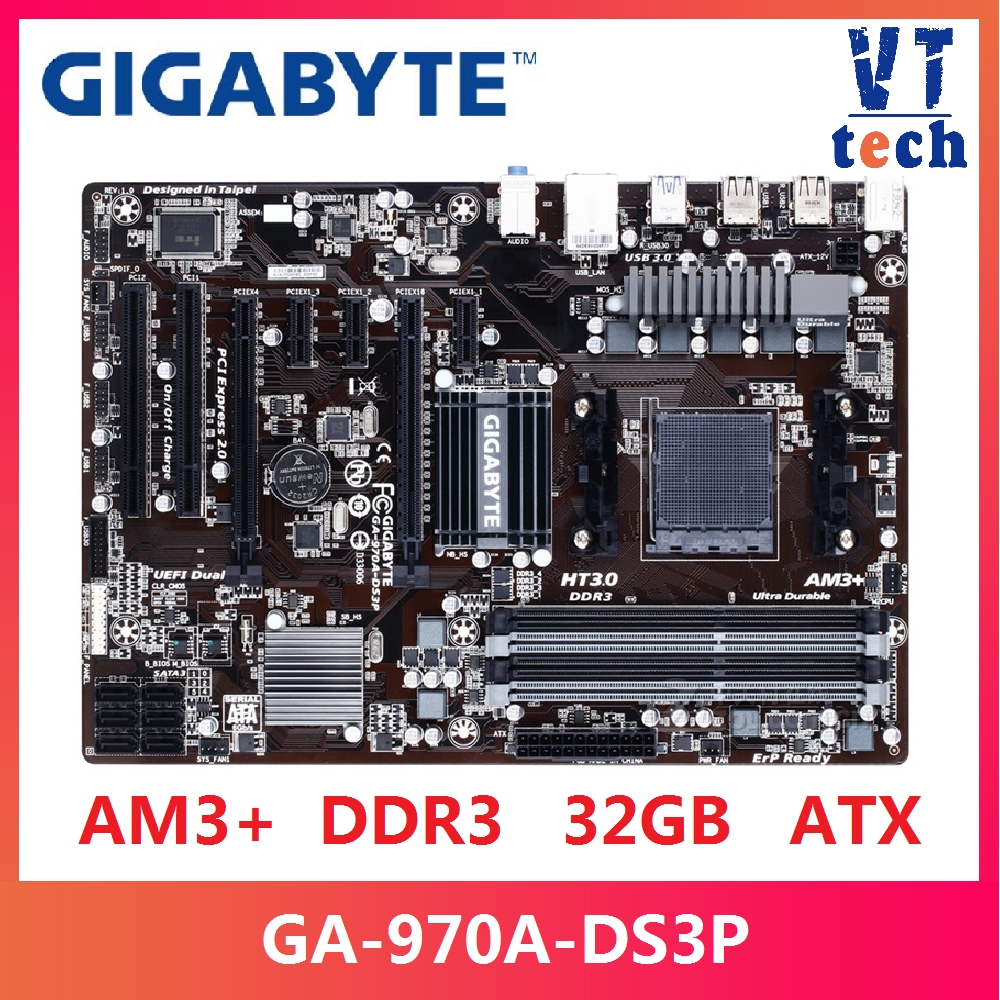 技嘉 GA-970A-DS3P /D3/DS3 台式機主板 970 插座 AM3+ DDR3 32G 適用於 FX/Ph | 蝦皮購物