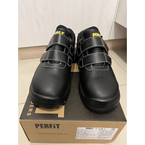PERFIT 雙魔鬼氈一體成形鋼頭安全鞋 黑 PU底 不鏽鋼 全新 | 蝦皮購物