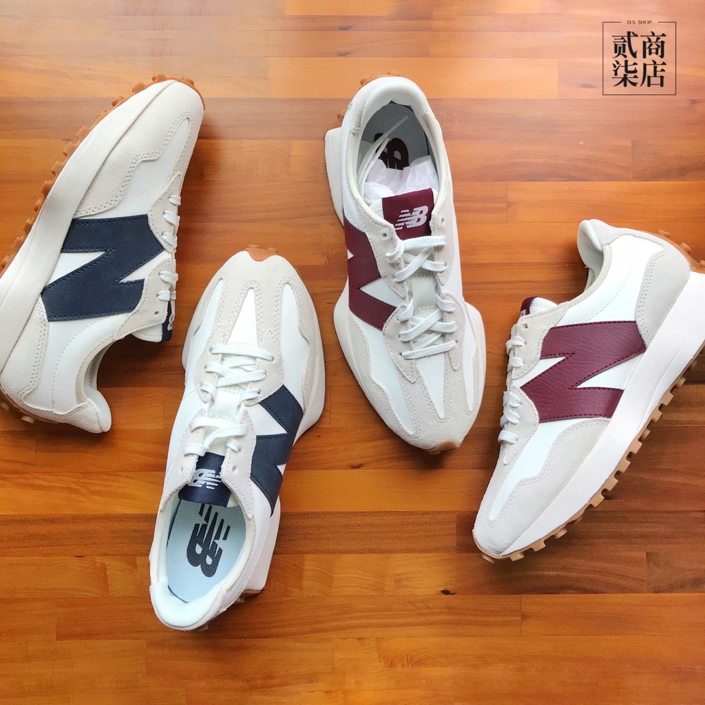 (貳柒商店) New Balance 327 NB327 白藍 白紅 皮革 麂皮 WS327KB WS327KA | 蝦皮購物