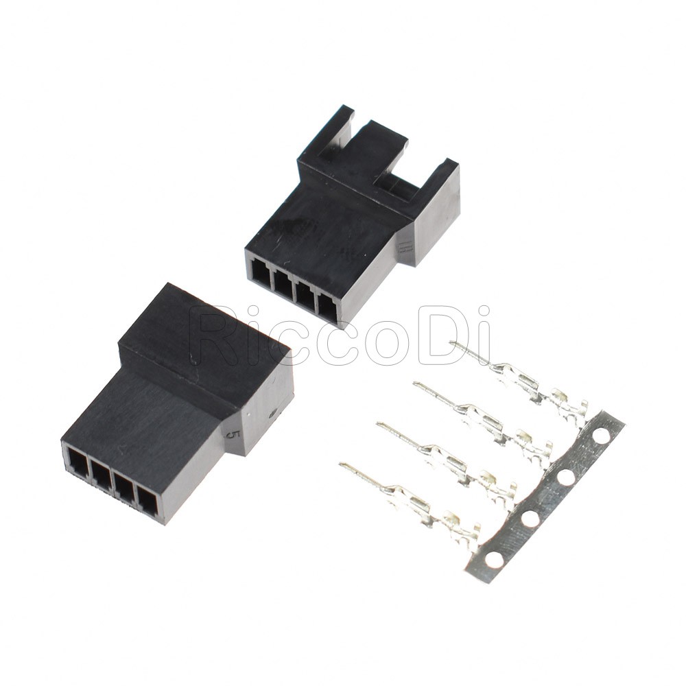 20 套高品質黑色 Molex 2540 3+1 針 4 針黑色風扇公 PWM 電源外殼連接器外殼,用於公端子壓接針 | 蝦皮購物