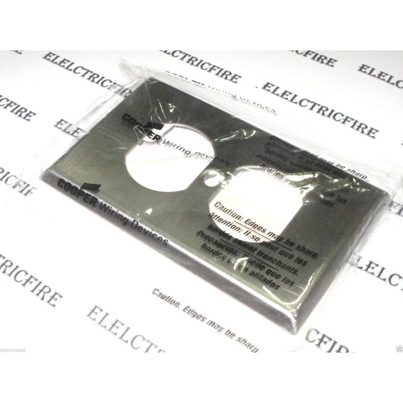 美國 EATON COOPER 單聯白鐵蓋板面板 93101 (DUPLEX型) (同HUBBELL SS8) | 蝦皮購物