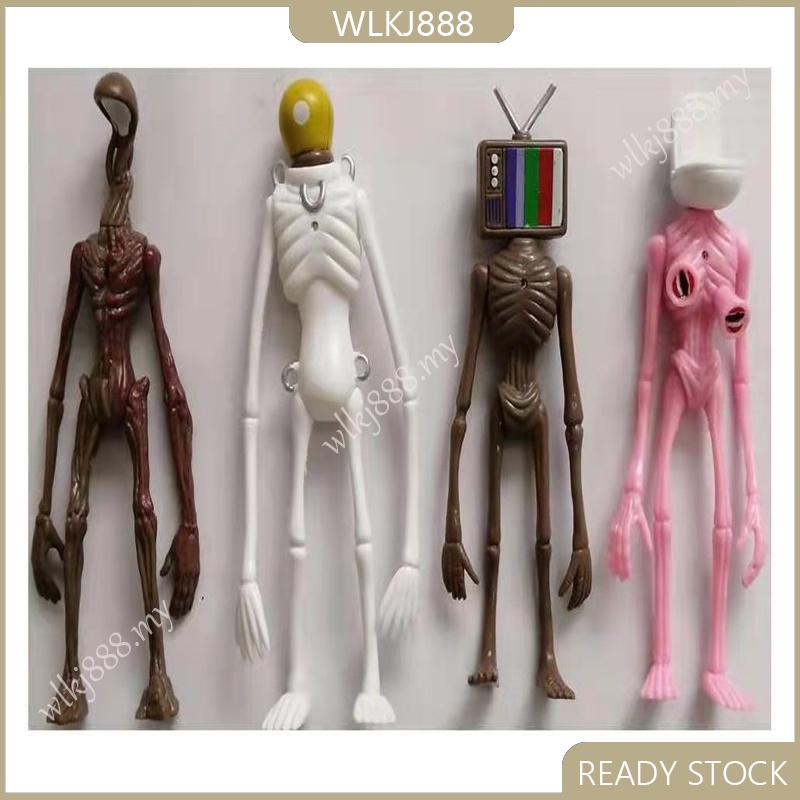 8 件/套玩具警笛頭可動人偶警笛頭人物恐怖模型娃娃雕塑害羞的傢伙都市傳奇基地 Scp | 蝦皮購物