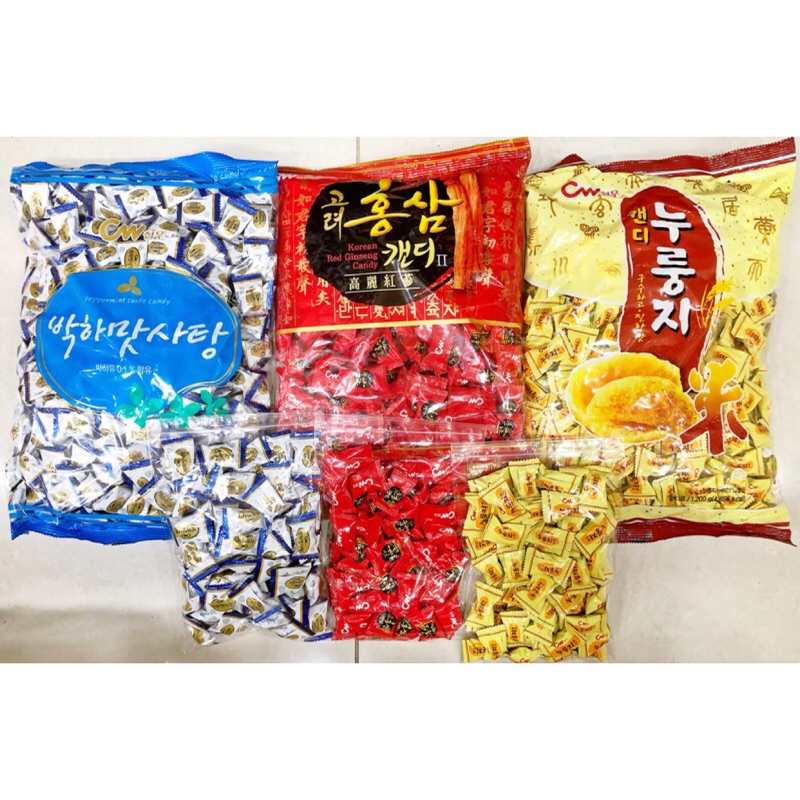 【韓國忠清南道】韓國CW薄荷糖 紅蔘糖 鍋巴糖/韓國Matgouel高麗紅蔘糖/韓國Mammos鍋巴糖 薄荷糖 | 蝦皮購物