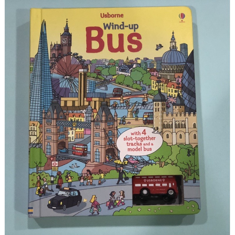 Wind up Bus 英國附巴士軌道書 Usborne系列 (二手） | 蝦皮購物