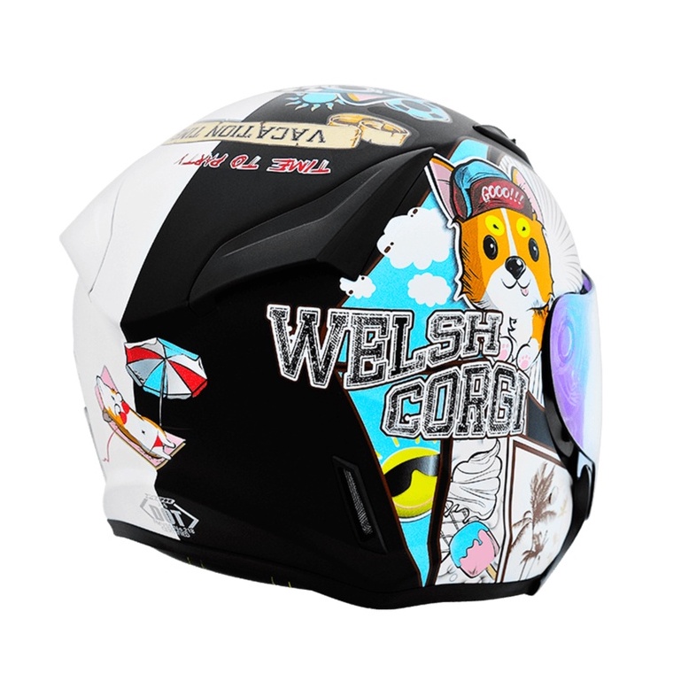 M2R J-5 安全帽 J5 6 柯基 特仕版 內襯可拆 內藏墨鏡 半罩《比帽王》 | 蝦皮購物