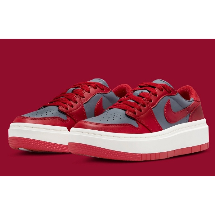 【紐約范特西】預購 Jordan 1 Elevate Low Dark Grey Varsity Red (W) | 蝦皮購物