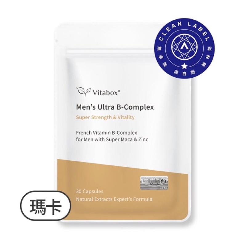 vitabox Men’s Ultra B-Complex 威猛專科-維他命B群+超級黑紅馬卡+鋅酵母 | 蝦皮購物