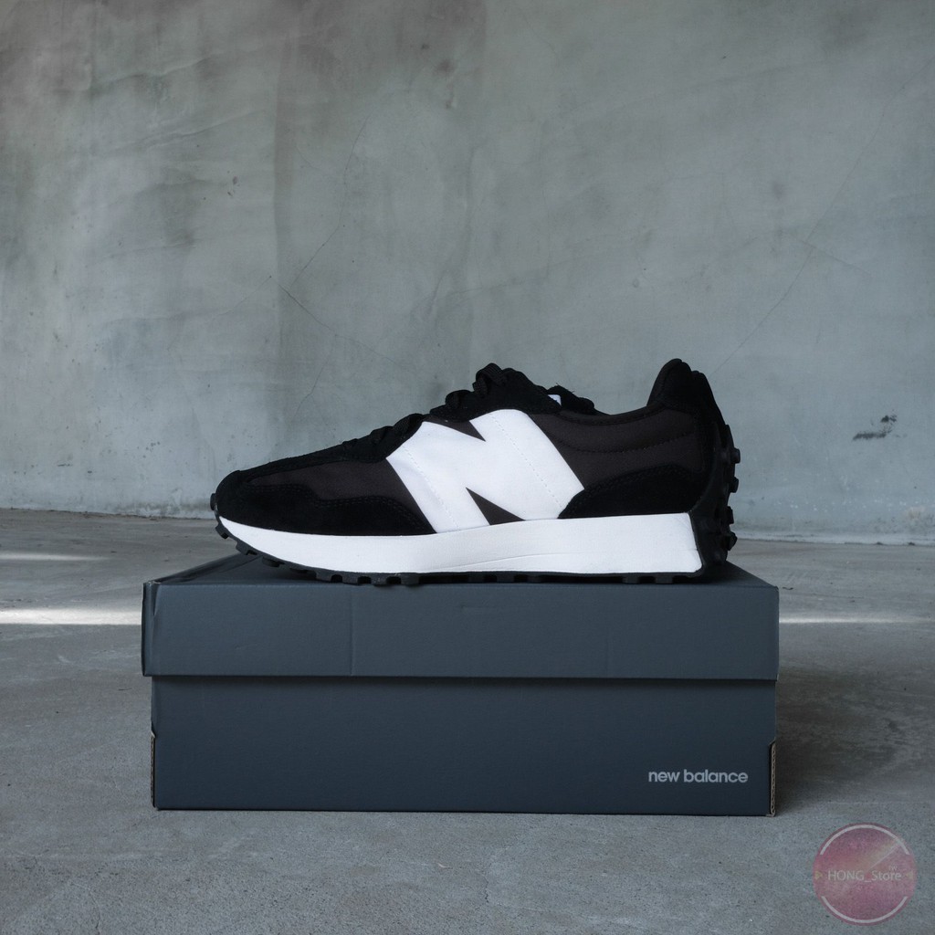 Hong__Store 】New Balance MS327CPG 327CPG 327 復古 麂皮 黑白 黑 白 | 蝦皮購物
