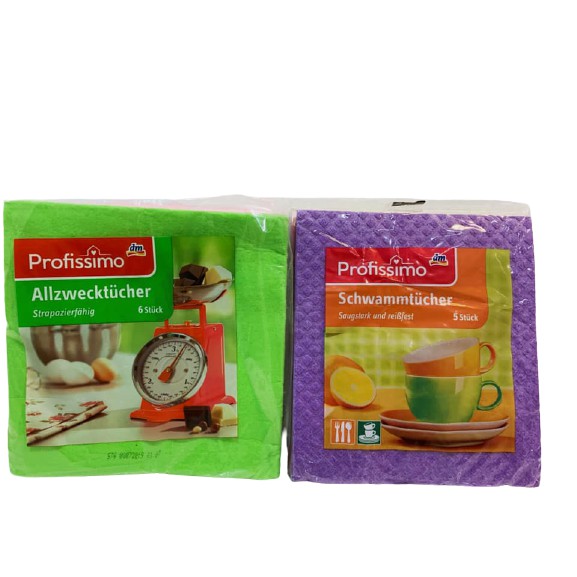 ⭐免運+現貨⭐德國製 dm Profissimo 廚房 神奇抹布 萬能抹布 不沾油去汙 吸水力強 5入 6入 | 蝦皮購物