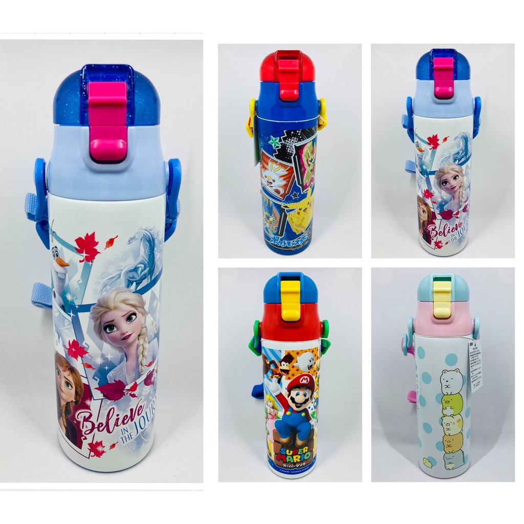 【Dora美日代購】現貨 日本 Skater 580ml 馬力歐 冰雪奇緣 不鏽鋼 兒童水壺 保冷保溫 水壺 SDC6N | 蝦皮購物