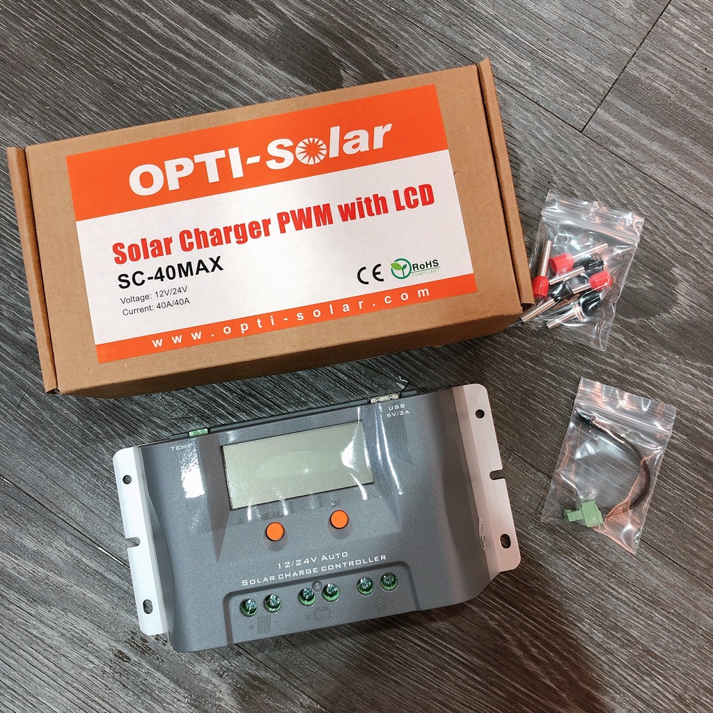 【OPTI控制器】Solar SC-40MAX PWM 太陽能充電器 12V/24V 自動偵測 | 蝦皮購物