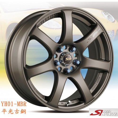 【FK鋁圈】17吋 5/108 YH01 平光古銅 | 蝦皮購物