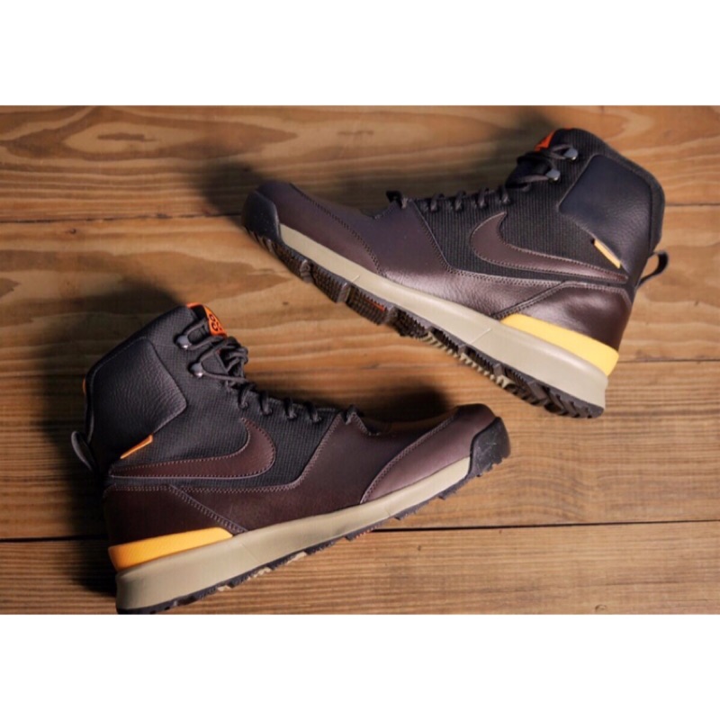 Nike Stasis ACG 咖啡色 戶外登山靴 拼接皮革 台灣製 | 蝦皮購物