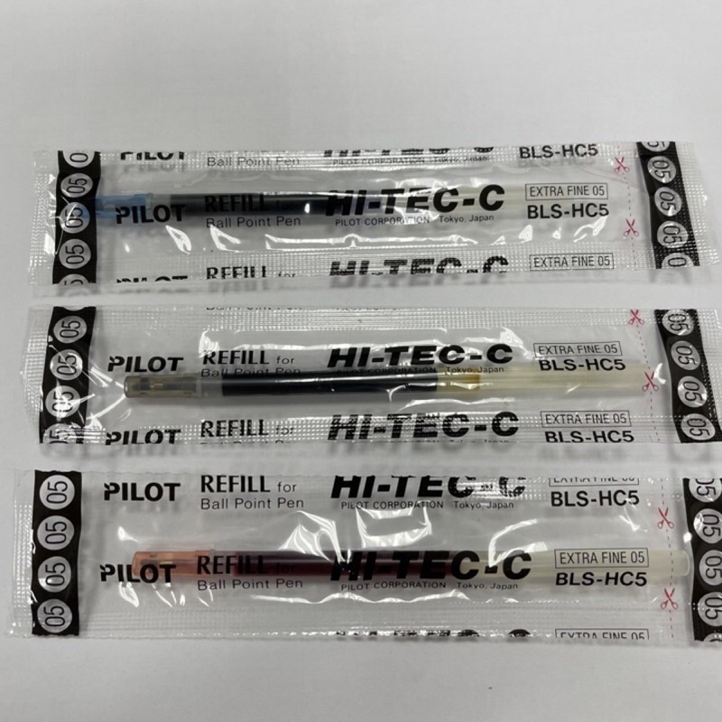 PILOT HI-TEC-C BLS-HC5 百樂 文具 原子筆筆芯 紅色 黑色 藍色 | 蝦皮購物