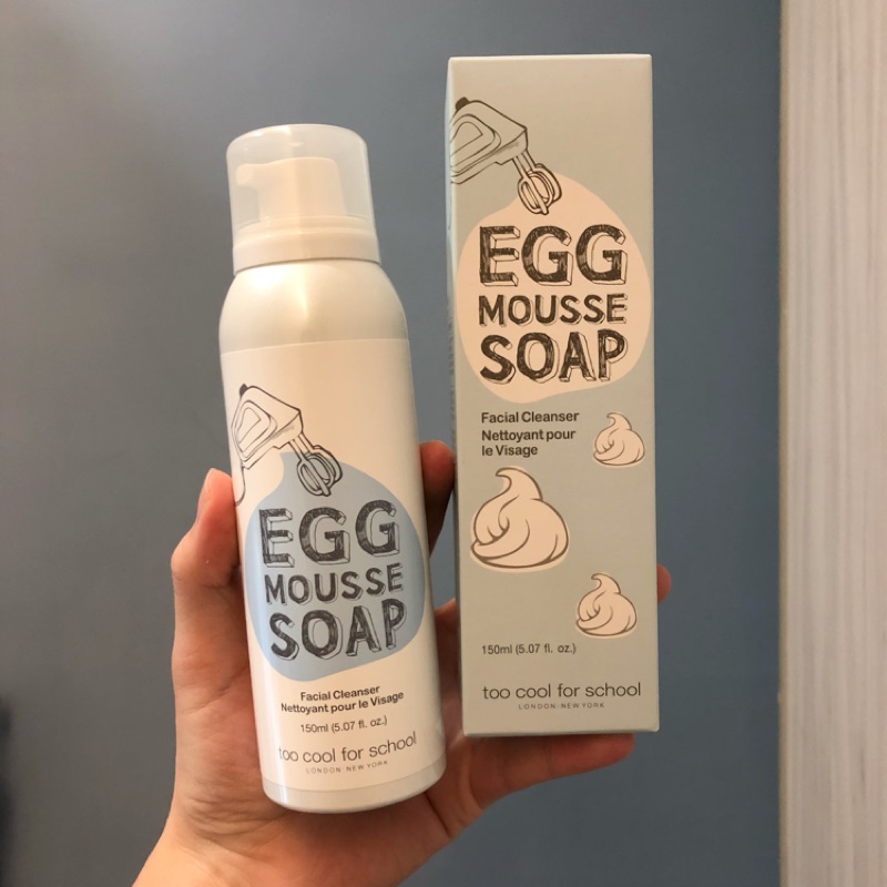 Too cool for school 白滑雞蛋洗臉慕斯/洗面乳Egg mousse soap | 蝦皮購物