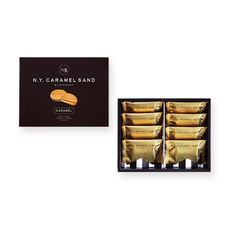 預購 期間限定 日本超人氣N.Y.C SAND 巧克力焦糖夾心餅乾 NYC伴手禮NY CARAMEL SAND | 蝦皮購物