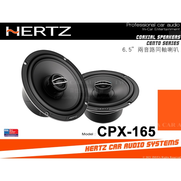 音仕達汽車音響 義大利 HERTZ 赫茲 CPX-165 6.5吋兩音路同軸喇叭 2音路同軸喇叭 公司貨 | 蝦皮購物