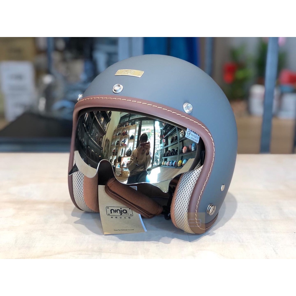 東橋安全帽 EB HELMET 華泰 K806 A+ K806S A+ 醺砂美學 復古帽 電鍍內鏡片 內裡可拆洗 醺砂 | 蝦皮購物
