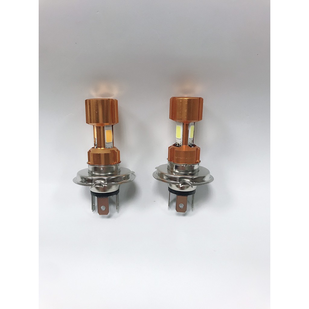 H4/HS1/H17 直上型LED大燈 AC/DC通用 三面大燈 黃光/白光 四代勁戰/雷霆S/SMAX/BWS | 蝦皮購物