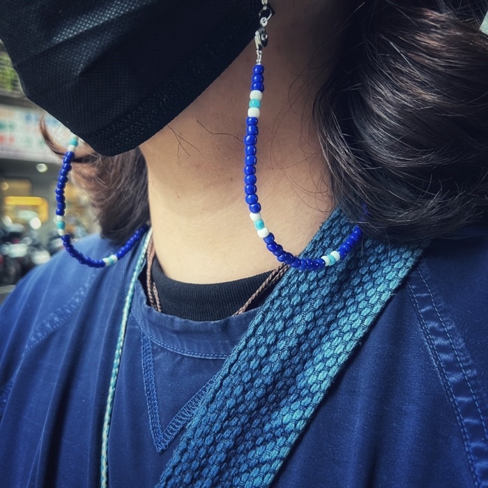 [澤山]日本琉璃色珠多功能項鍊 手環 眼鏡鏈 口罩鏈 湛藍/白（Goro’s tk hb 鷲見 菊地健） | 蝦皮購物