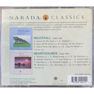 Narada新世紀音樂 鋼琴名家David Lanz (Nightfall/Heartsounds) 2CD美版全新未拆 | 蝦皮購物