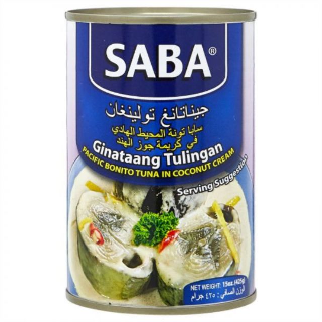 【Eileen小舖】菲律賓 SABA Ginataang Tulingan 椰子奶油鰹魚金槍魚 罐頭 即食料理 登山露營 | 蝦皮購物