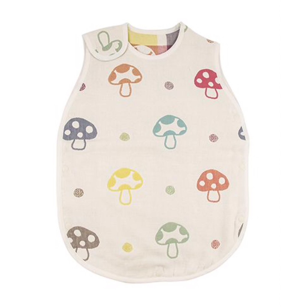 【FuYi-House】💙關注現折-日本製-kid-2-7-Hoppetta-蘑菇-防踢被-六層紗 | 蝦皮購物