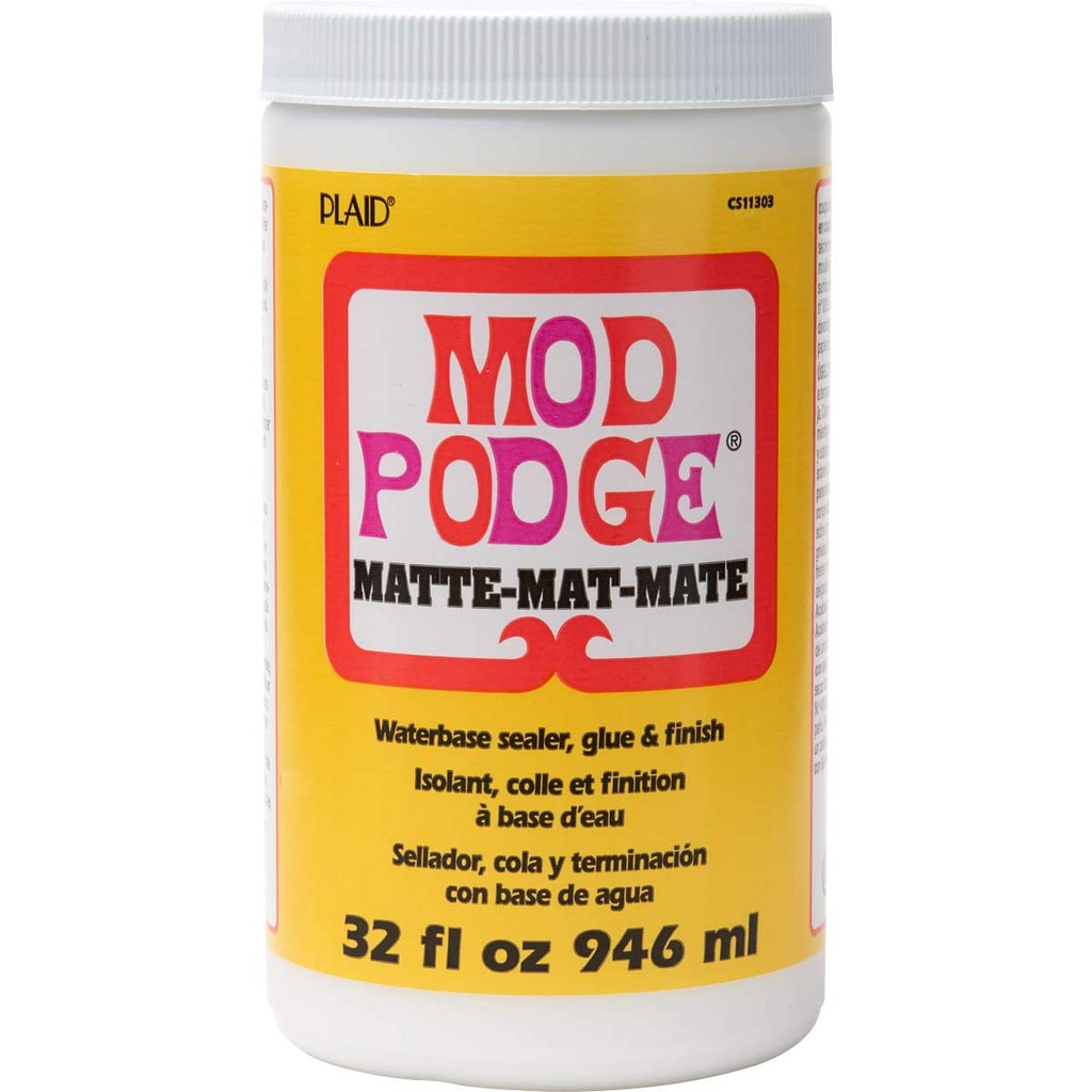 Mod Podge Matte Glue 946 ml 啞光密封膠 彩繪膠 摩寶膠 CS11303 美國摩寶 Plaid | 蝦皮購物