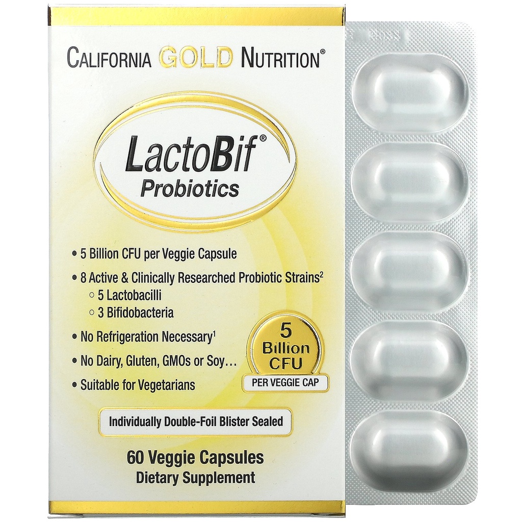 California Gold Nutrition LactoBif 益生菌 50億 60粒 素食膠囊 IHerd | 蝦皮購物