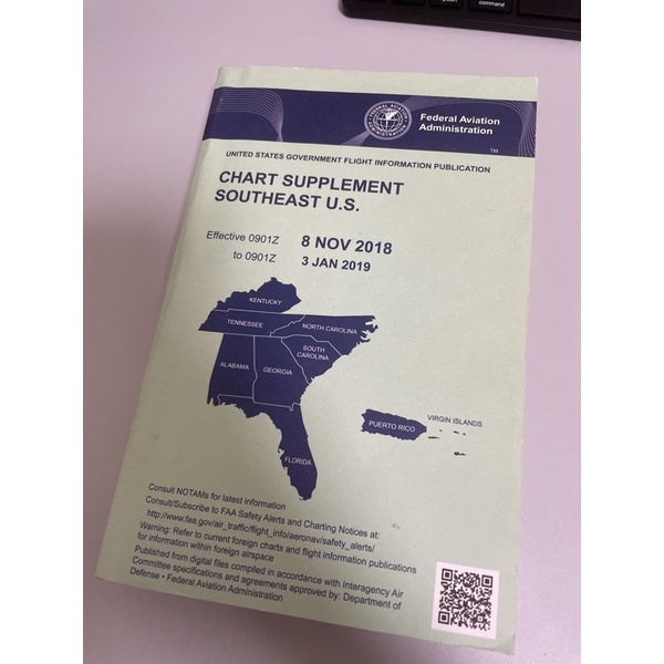FAA Chart Supplement southeast USA | 蝦皮購物