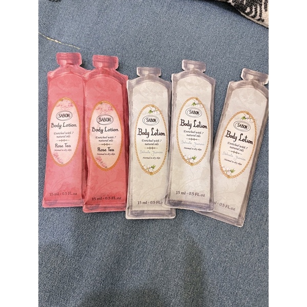 Sabon玫瑰/茉莉身體乳 15ml*5入 | 蝦皮購物