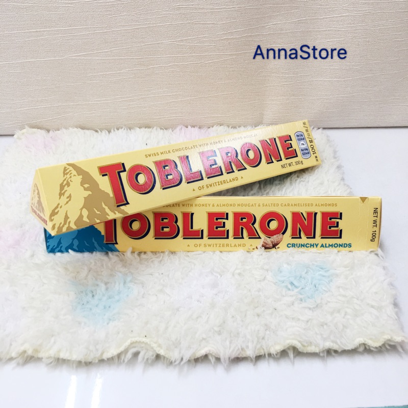 TOBLERONE CHOCOLATE 瑞士三角巧克力 脆杏仁含蜂蜜，蜂蜜奶油杏仁口味 兩種口味100g | 蝦皮購物