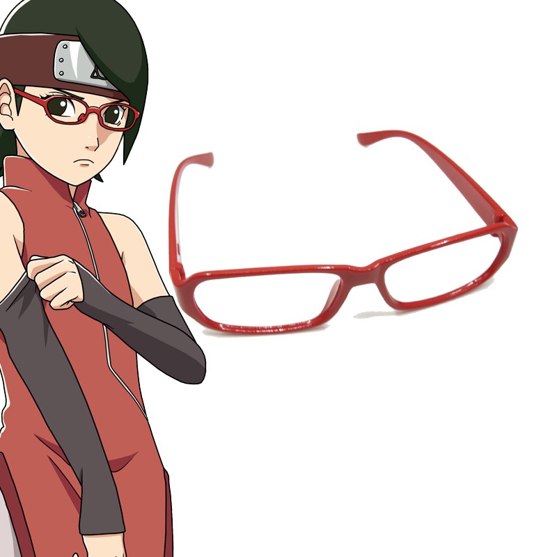 火影忍者 Boruto 動漫 cosplay 眼鏡 Sadara cosplay 動漫紅眼鏡塑料 | 蝦皮購物