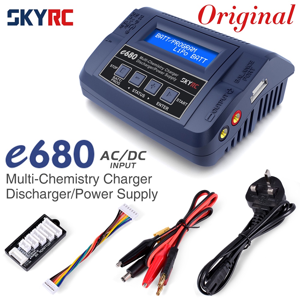 Skyrc e680 充電器 80W AC/DC 平衡充電器放電器電源,適用於 1-6s LiPo Li-ion LiF | 蝦皮購物