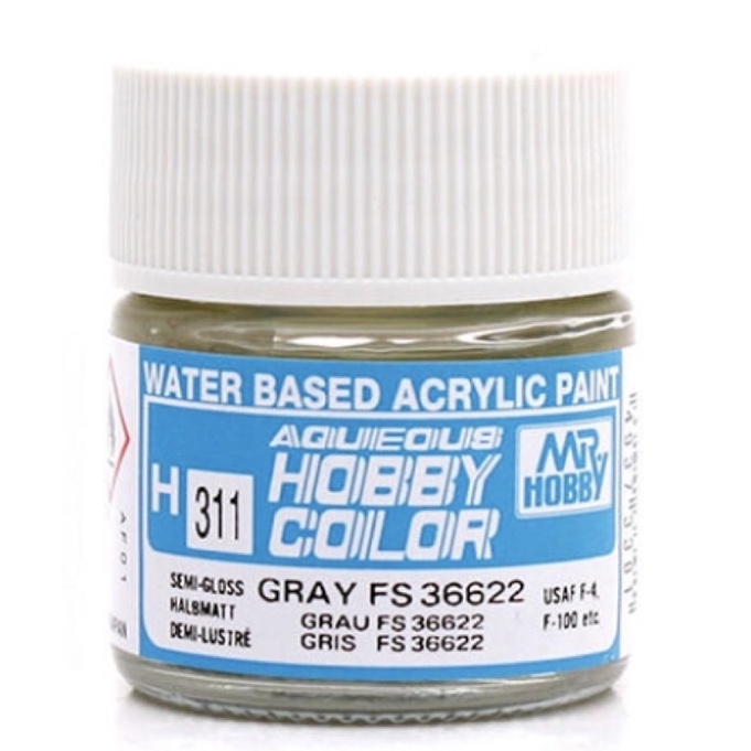 [模王] 現貨 H311 GSI Mr.HOBBY 郡氏 水性壓克力漆 H-311 FS36622灰 10ml | 蝦皮購物