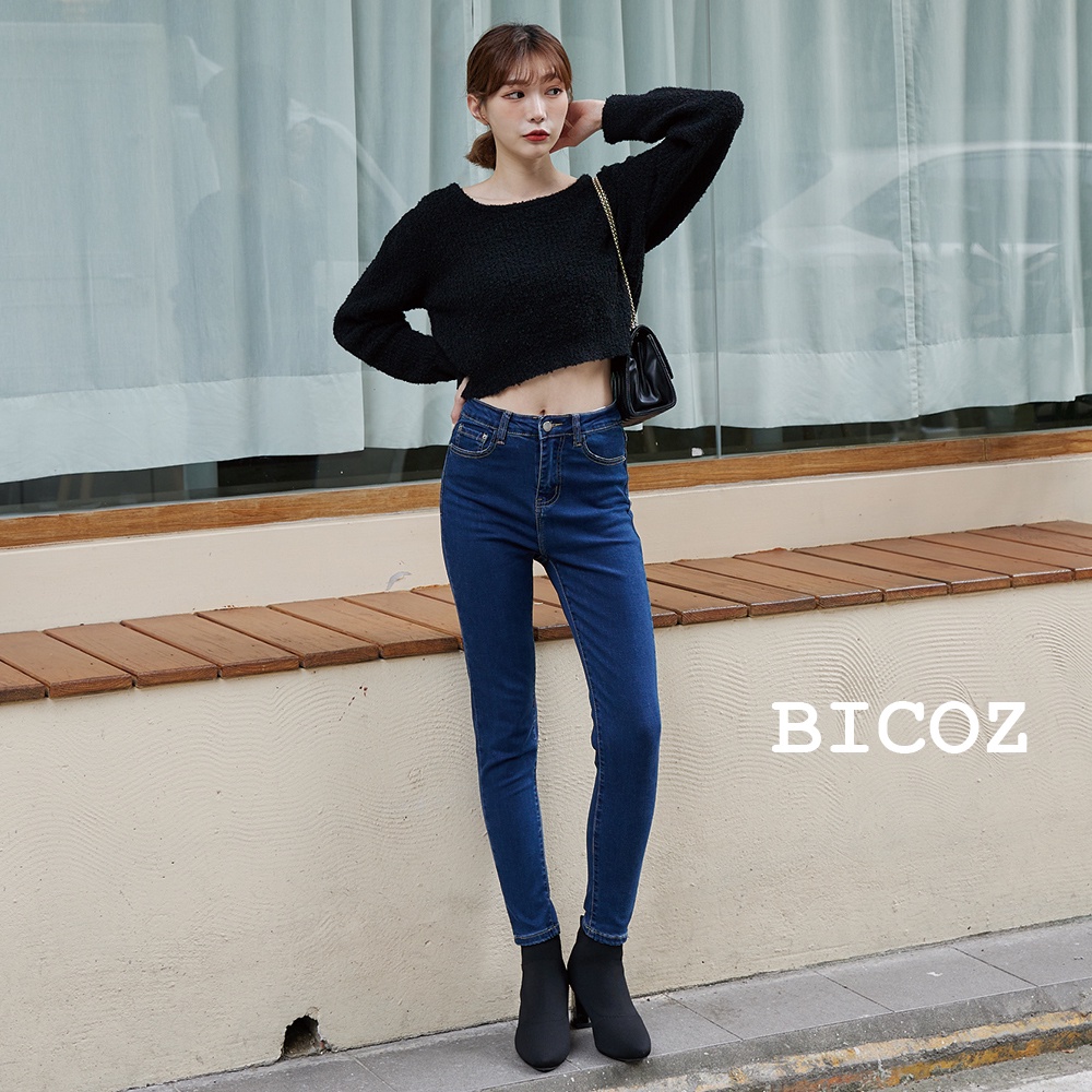 BICOZ｜【保濕&抗氧】日系質感深藍彈力窄管牛仔褲MOREFE'莫啡褲 保濕牛仔褲 休閒窄管 【E21363】 | 蝦皮購物