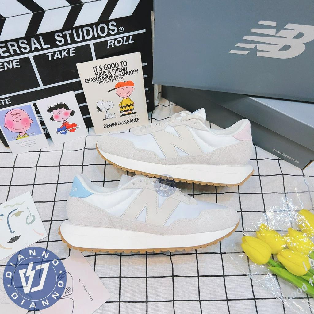 帝安諾-實體店面 NEW BALANCE 休閒鞋 NB 237 白 麂皮 粉藍 粉紅 跳色 鴛鴦 藍色 MS237TA | 蝦皮購物
